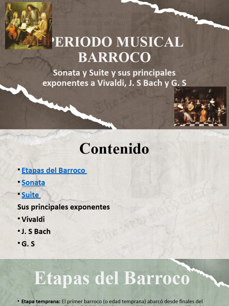 Periodo - Musical - Barroco I | PDF | Suite (Música) | Musica barroca