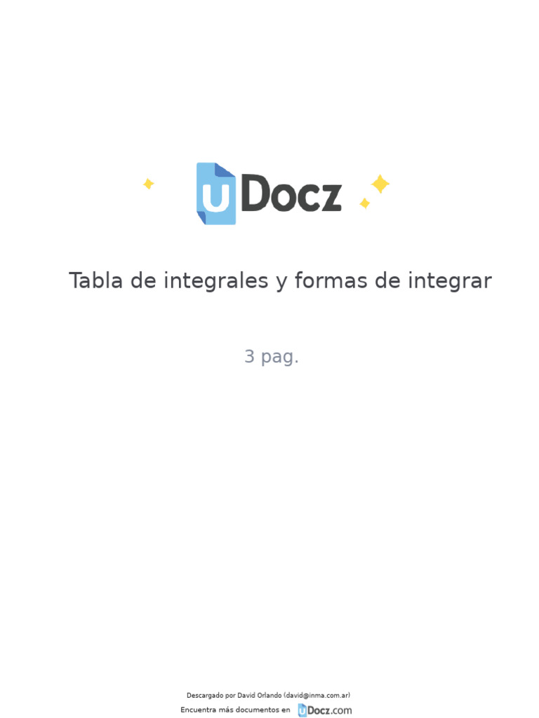 tabla-de-integrales-y-formas-de-integrar-149546-downloable | PDF ...