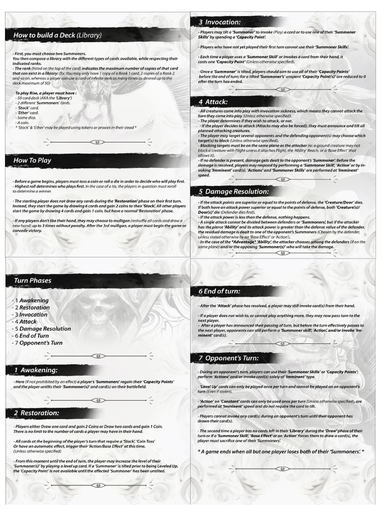 Rise Rules 1c QRG | PDF