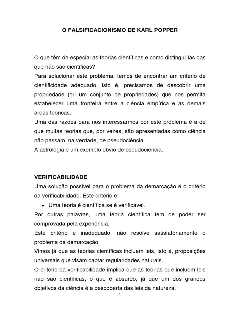 Karl Popper | PDF | Science | Teoria