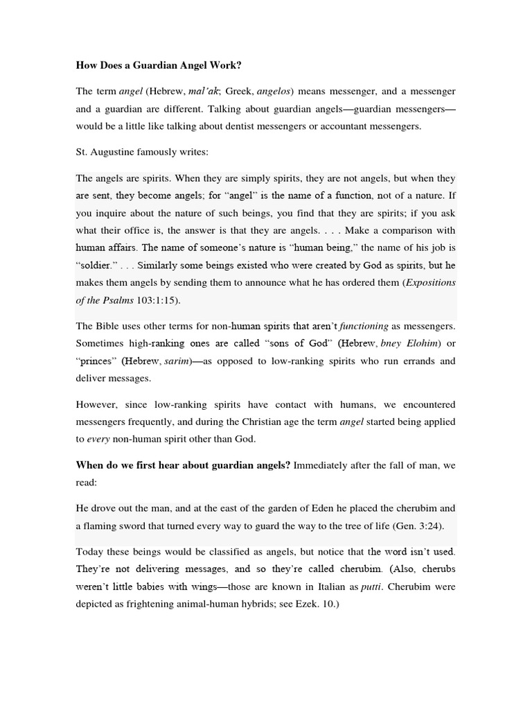 Relig - Anjos (How Does A Guardian Angel Work) | PDF | Angel | Michael ...