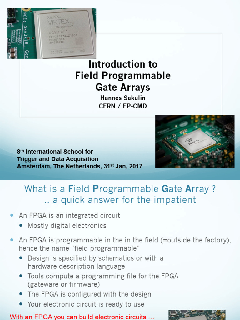 2017 01 31 FPGA Lecture HS | PDF | Field Programmable Gate Array ...