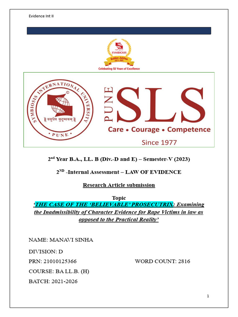 Evidenceeee 2 | PDF | Rape | Consent