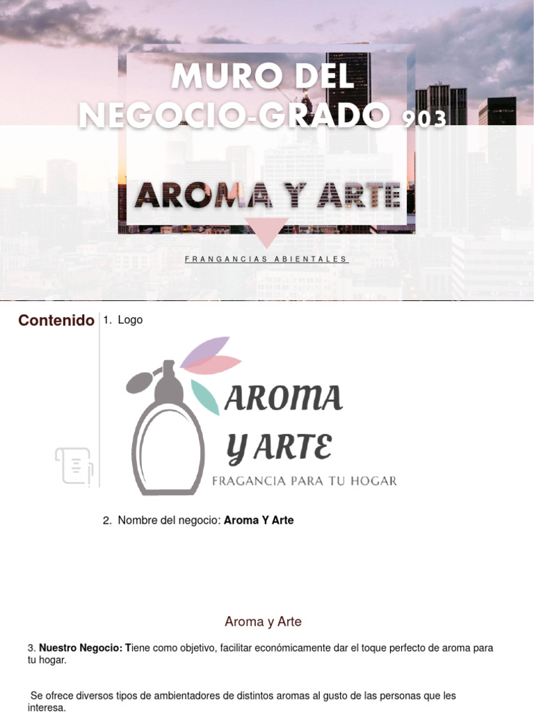 Muro Aroma y Arte - Grado 903 | PDF | Business | Cliente