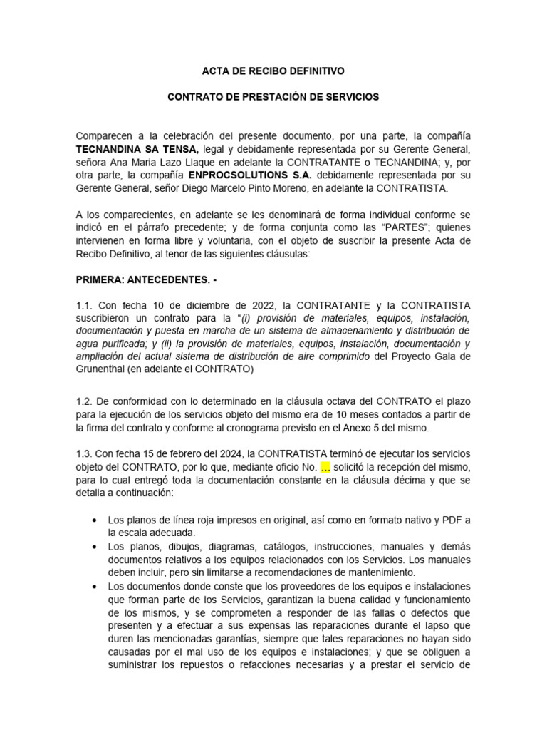 Acta de Recibo Definitivo 22-916 | PDF