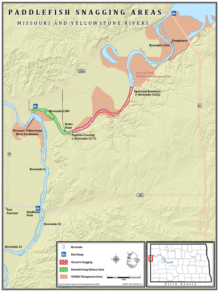 Paddlefish Snagging Areas | PDF | Missouri River | Fish
