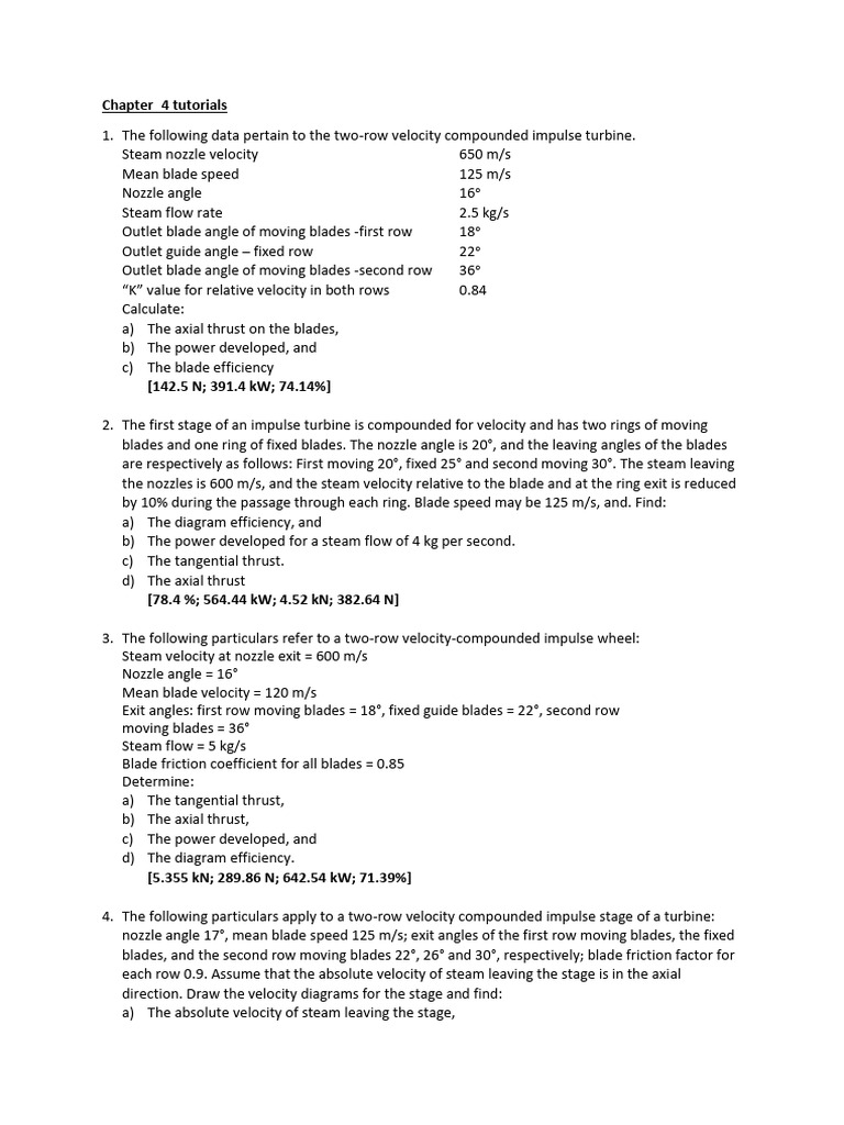 Tutorials - Part 2 | Download Free PDF | Turbine | Thrust