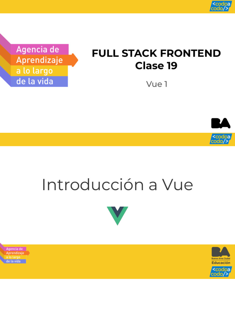 Clase 19. Vue 1 | PDF | Modelo de objeto de documento | HTML