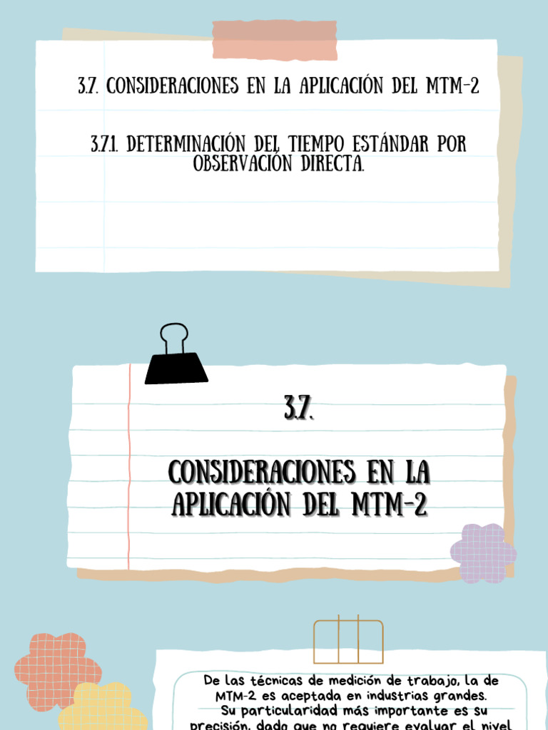 Optimización de Tiempos con MTM-2 | PDF | Tornillo | Hora