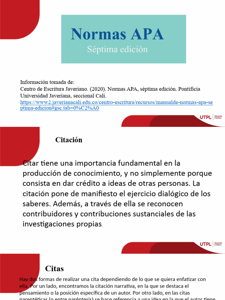 Normas Apa Con Ejemplos | Descargar gratis PDF | Citación | Escritura