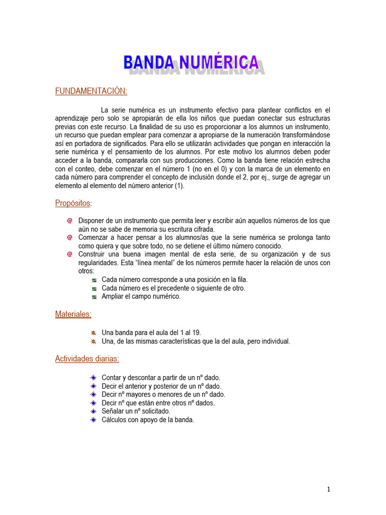 Banda Numérica Y JUEGOS | PDF | Salón de clases