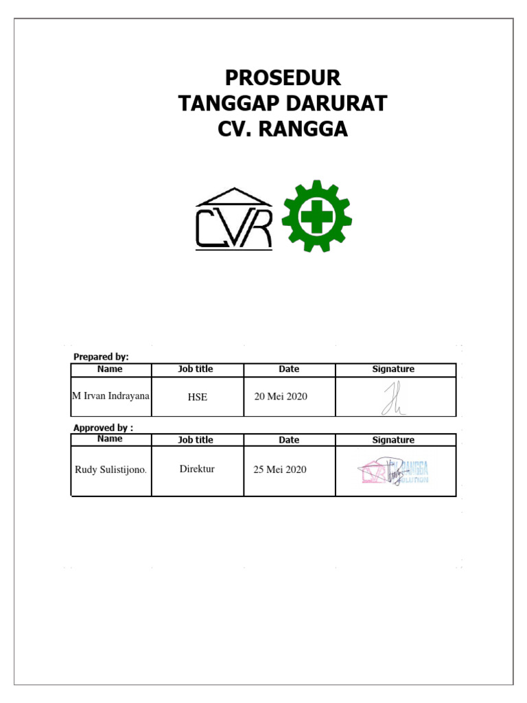 Prosedur Tanggap Darurat | PDF