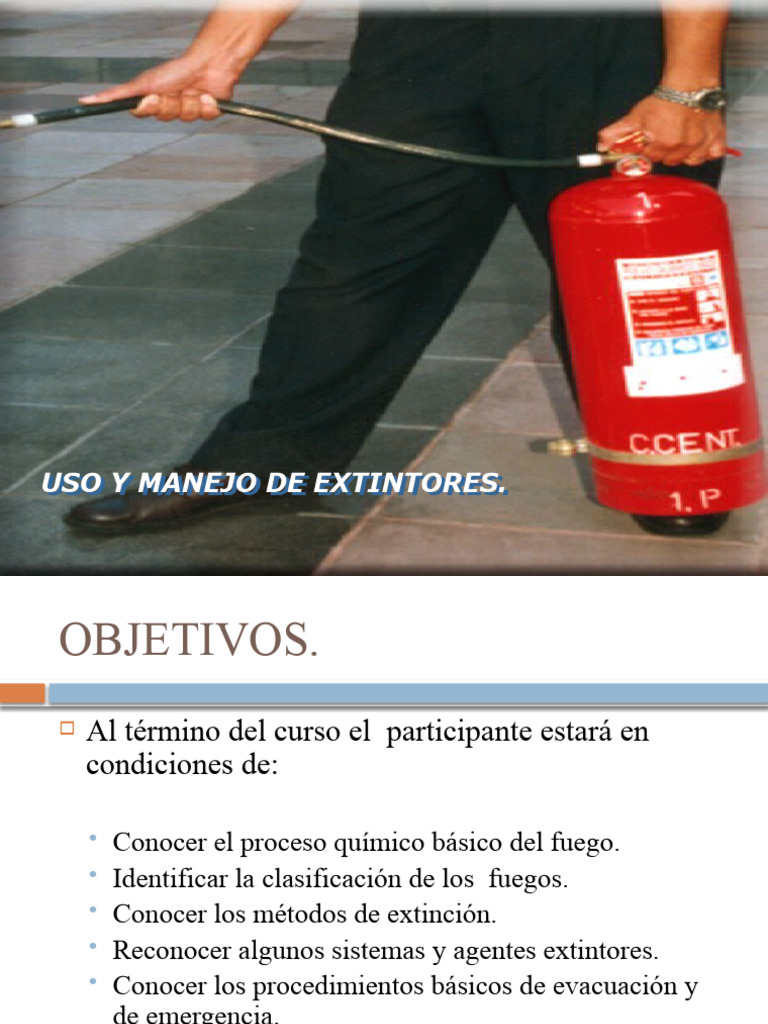 Uso y Manejo de Extintores | PDF | Incendios | Generación eléctrica