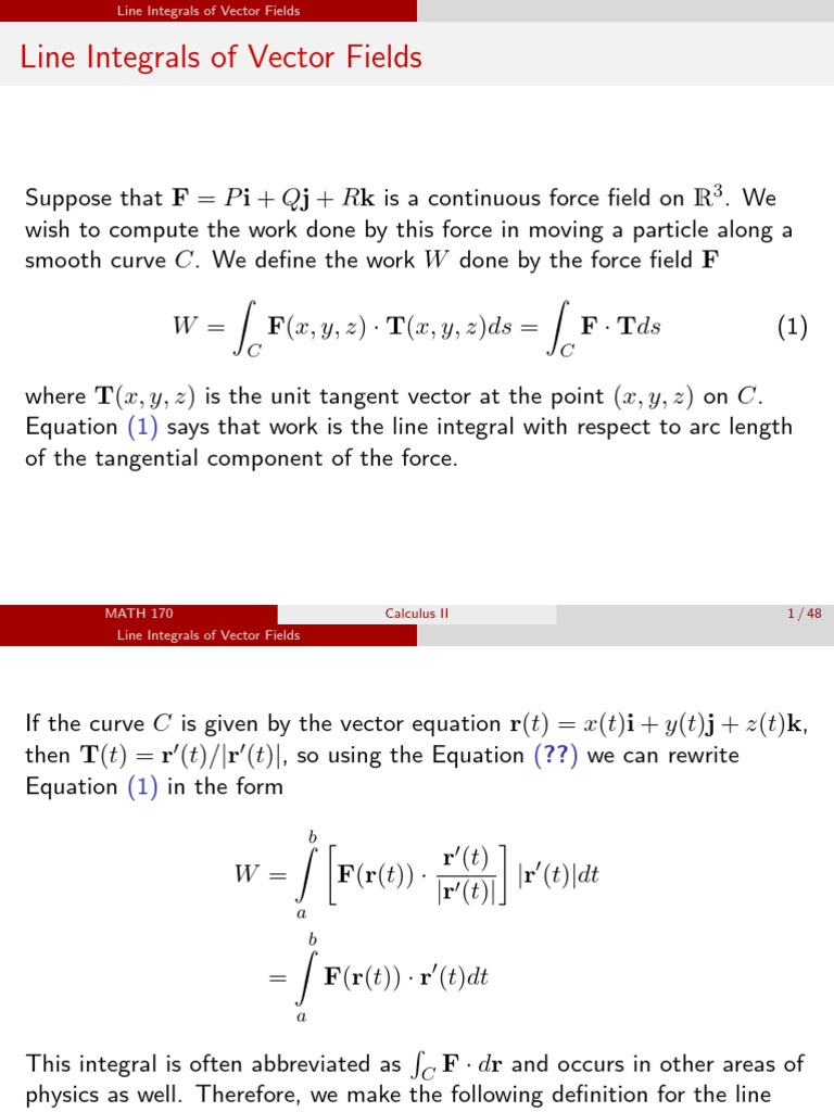Math 170 Lecture9 | PDF | Integral | Divergence