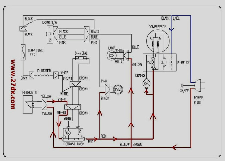 DIAGRAMA NEVERA NO FROST GENERAL | PDF