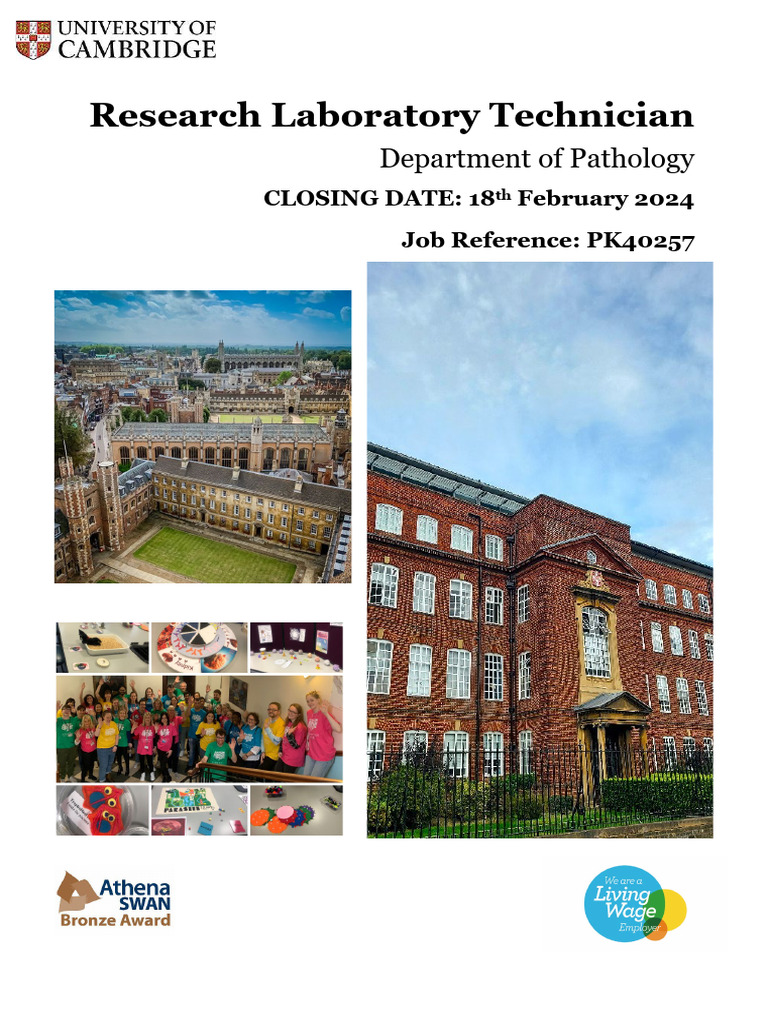 Research Laboratory Technician: Department of Pathology | PDF ...