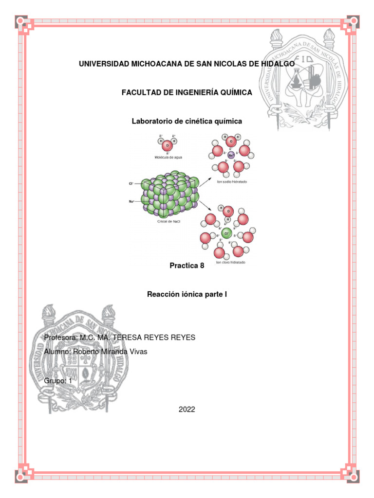 Practica 8 RM | PDF | Ingeniería de Procesos | Cambio