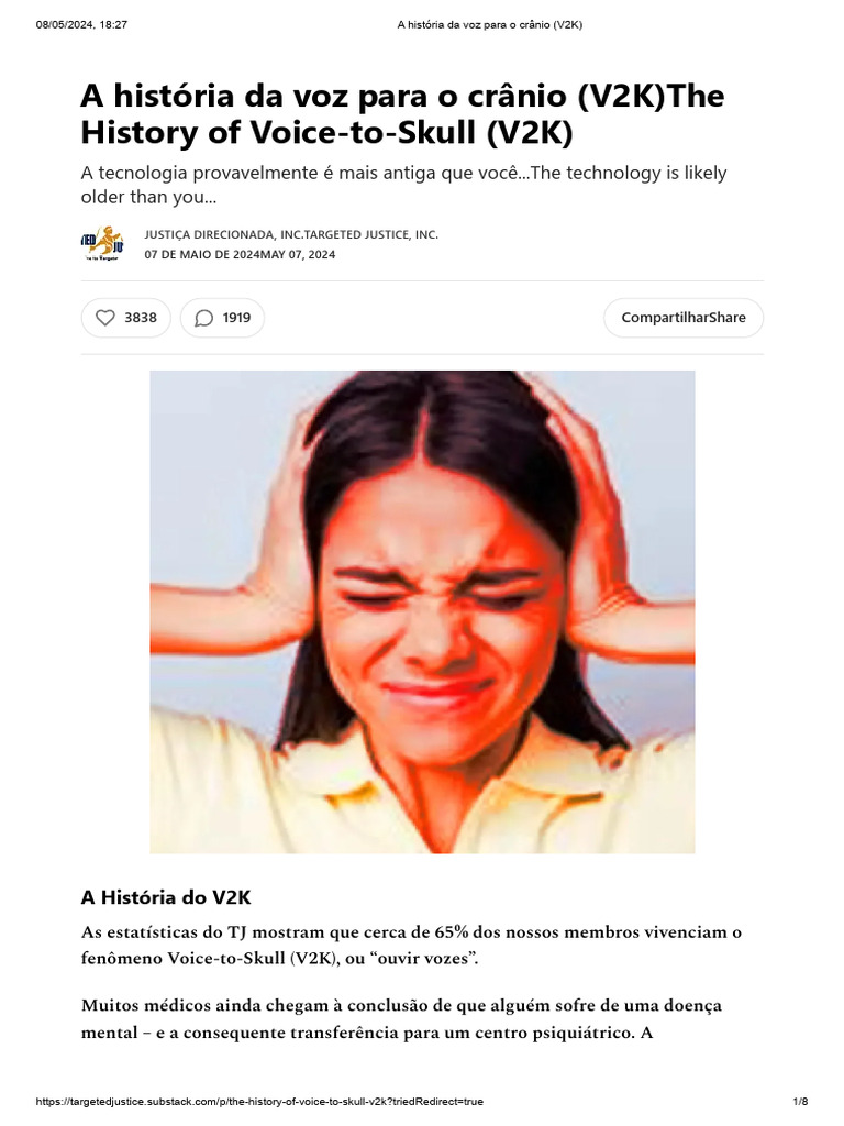 A História Da Voz para o Crânio (V2K) | PDF | Agência de Inteligência ...