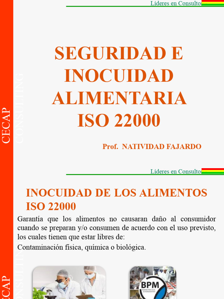 Seguridad e Inocuidad Alimentaria Iso 22000 | PDF | Seguridad alimenticia | Alimentos