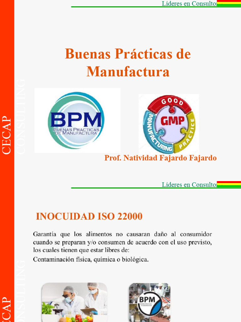 Buenas Prácticas de Manufactura | PDF | Agua | Alimentos