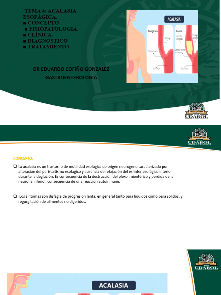 Tema 4 Acalacia Esofagica | PDF | La enfermedad por reflujo ...
