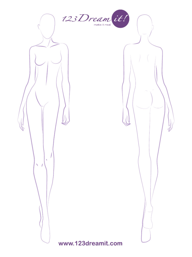 Plantilla Figurin de Moda | PDF