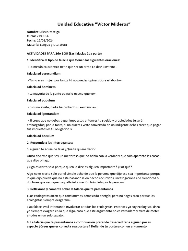 Falacias Seg | PDF | Falacia