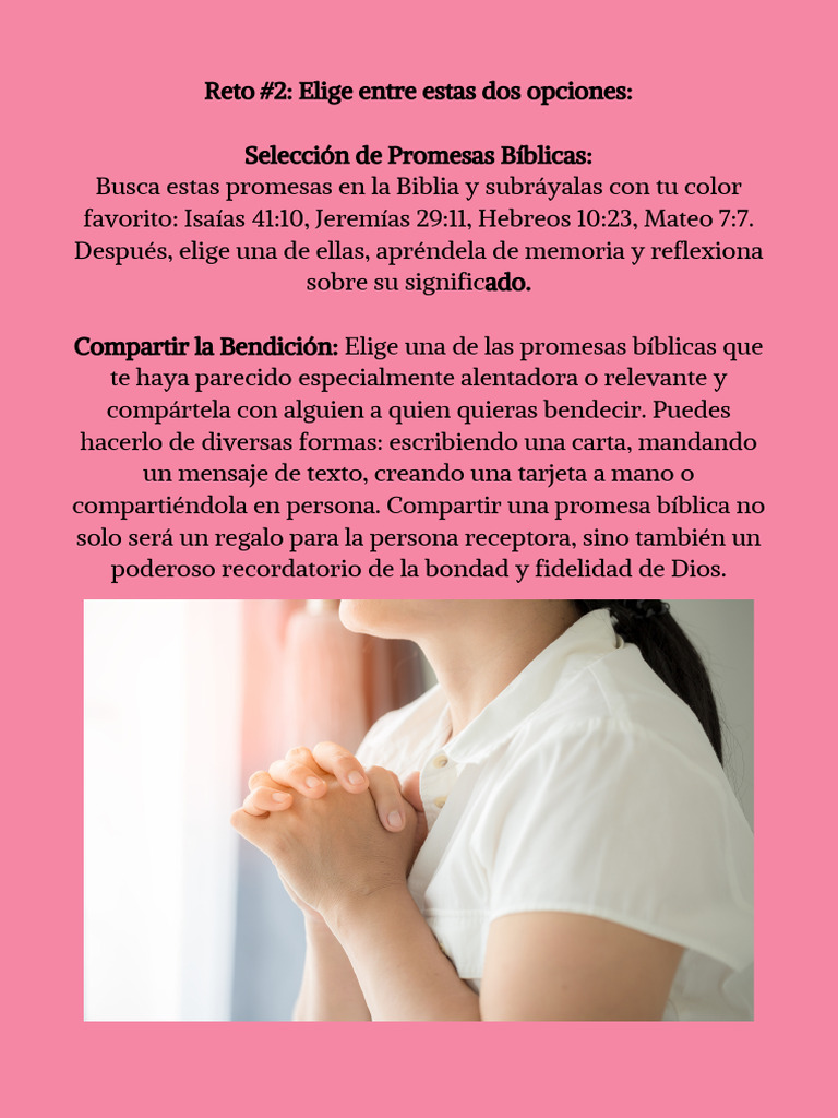 Reto Dia 2 | PDF | Biblia | Dios