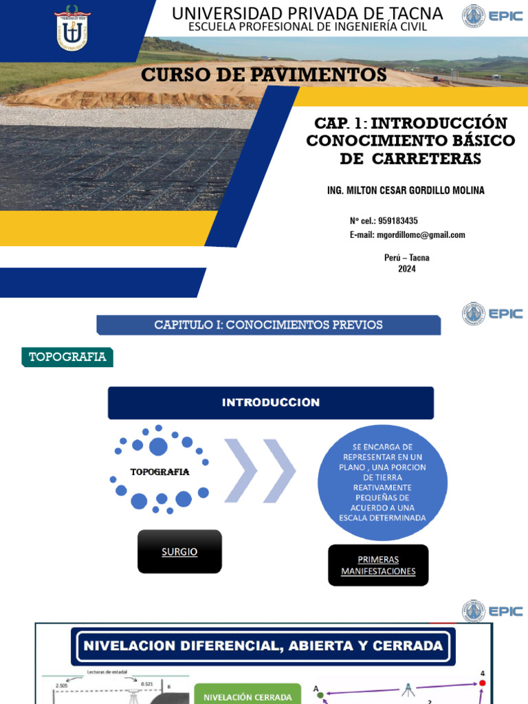 Cap. I Introducción - Conocimiento Basico de Carreteras | PDF | Agua | La carretera