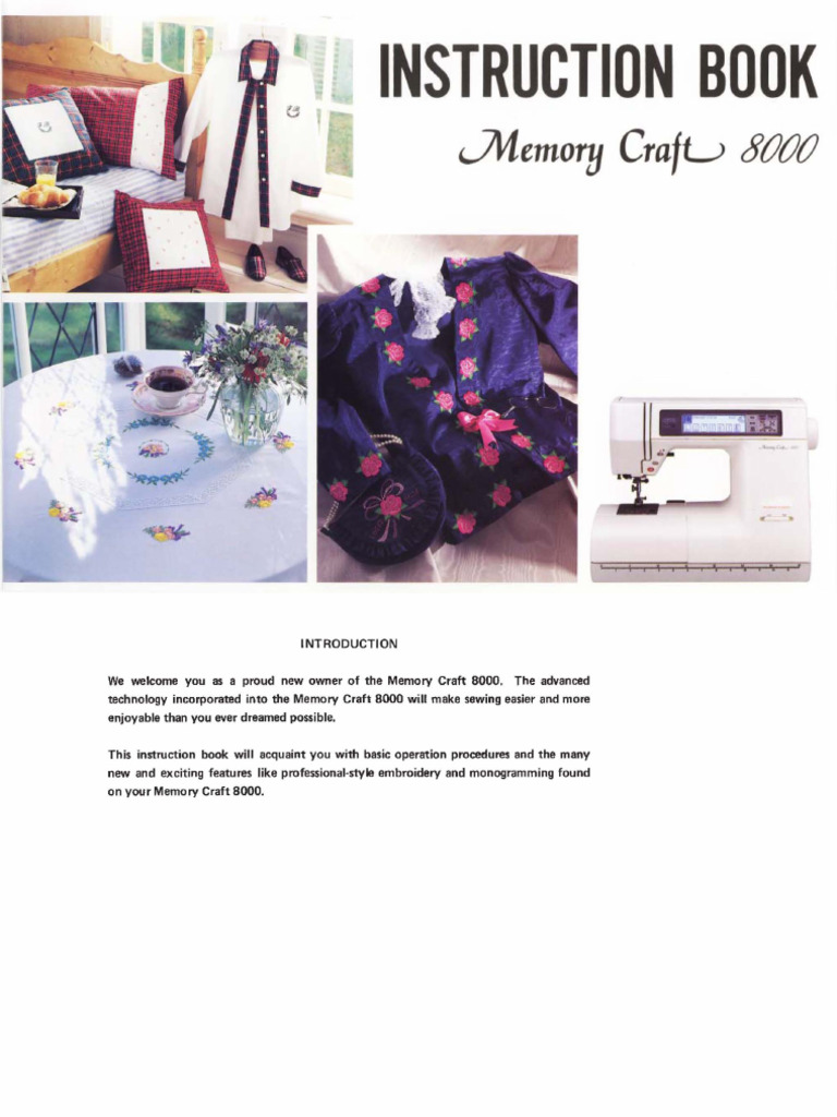 Inst Book mc8000 | PDF | Sewing Machine | Ac Power Plugs And Sockets