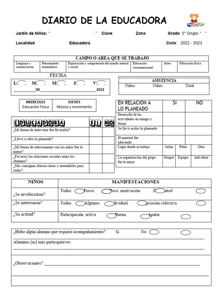 Diario de La Educadora | PDF