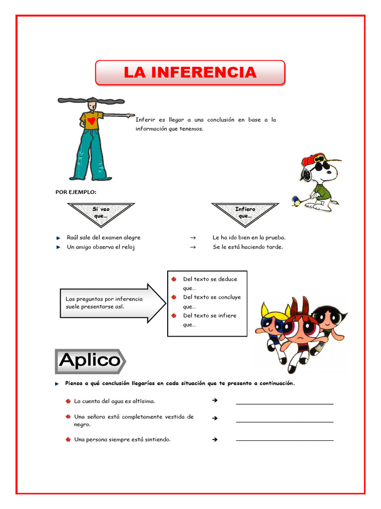 Actividades de Inferencia para Niños | PDF | especia | Imperio Inca