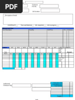 Job Card Format Template | PDF