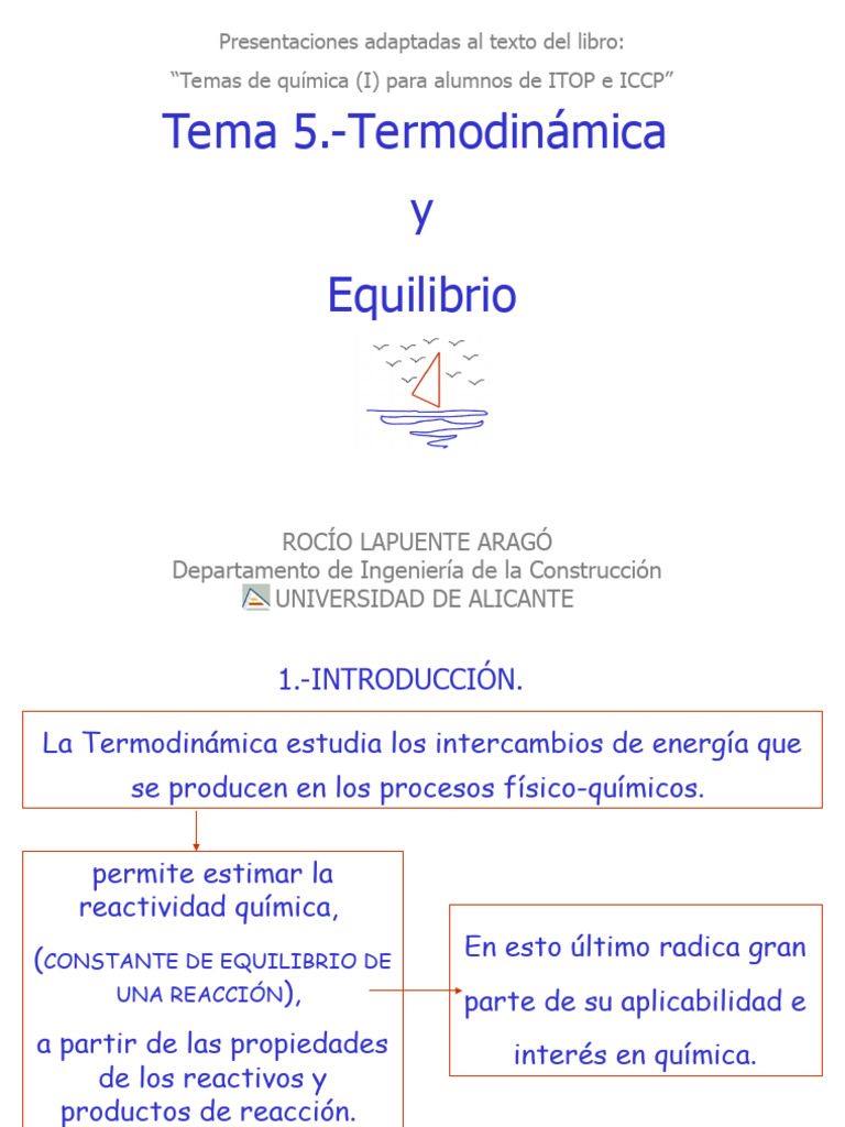 Tema 5.-Termodinámica y Equilibrio | PDF | Calor | Termodinámica