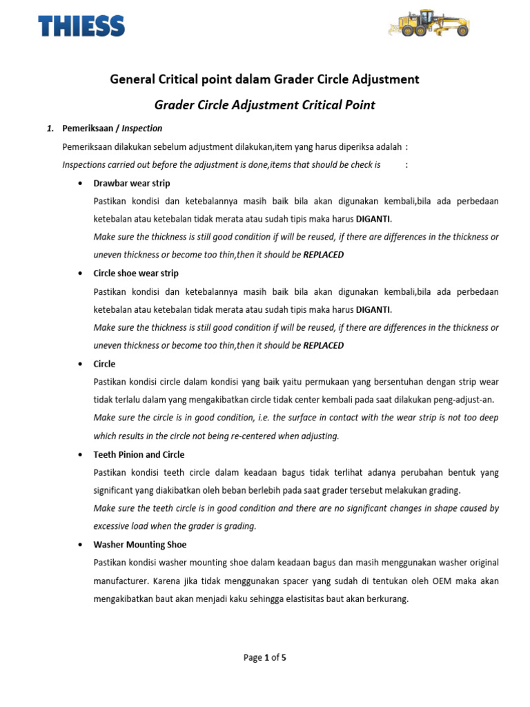 General Critical Point Dalam Grader Circle Adjustment-R1 | PDF