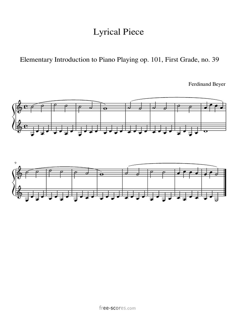 Beyer Ferdinand Lyrical Piece | PDF