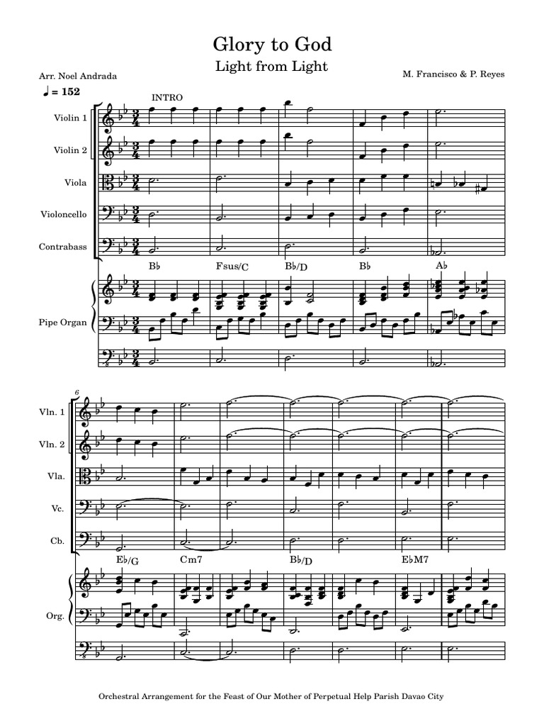 Glory To God LFL | PDF | Musical Techniques | Musical Compositions