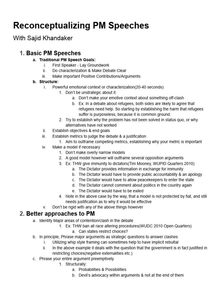 Reconceptualizing PM Speeches | PDF