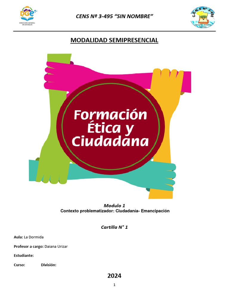 Formación ética Y Ciudadana Modulo 1 2024 Pdf Democracia