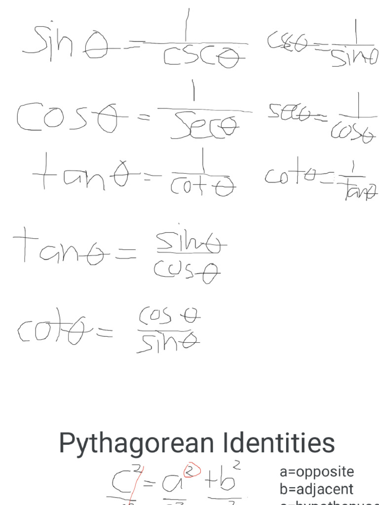 Trigonometric Identities Pdf
