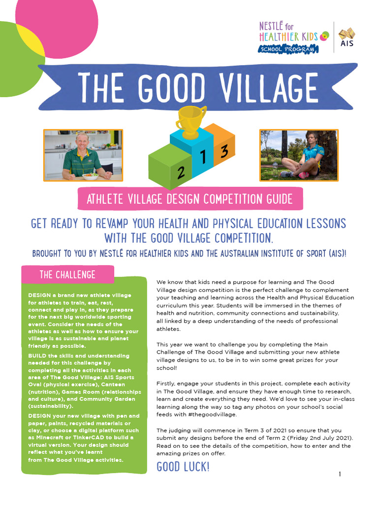 The Good Village Athlete Village Design Competition Guide | PDF ...