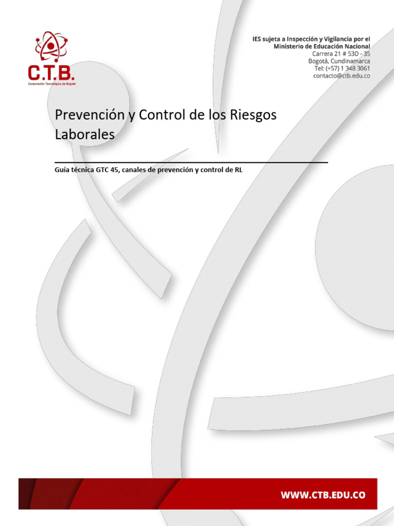 Guia 4 Prevencion y Control de Los Riesgos Laborales en SST | Descargar gratis PDF | Riesgo ...