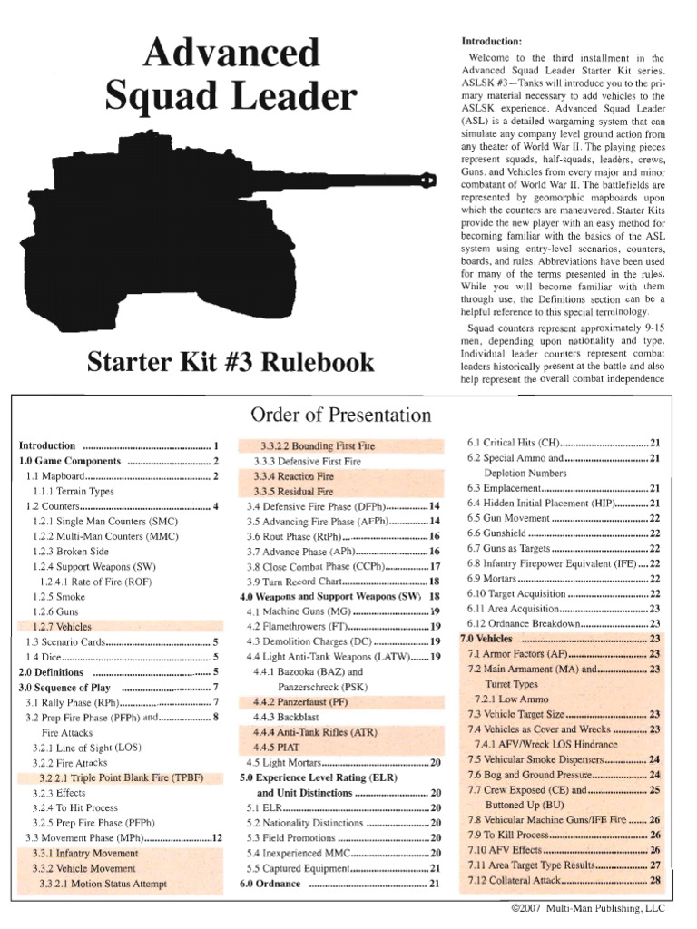 Asl-Starter-Kit-3-Rulebook 2 | PDF