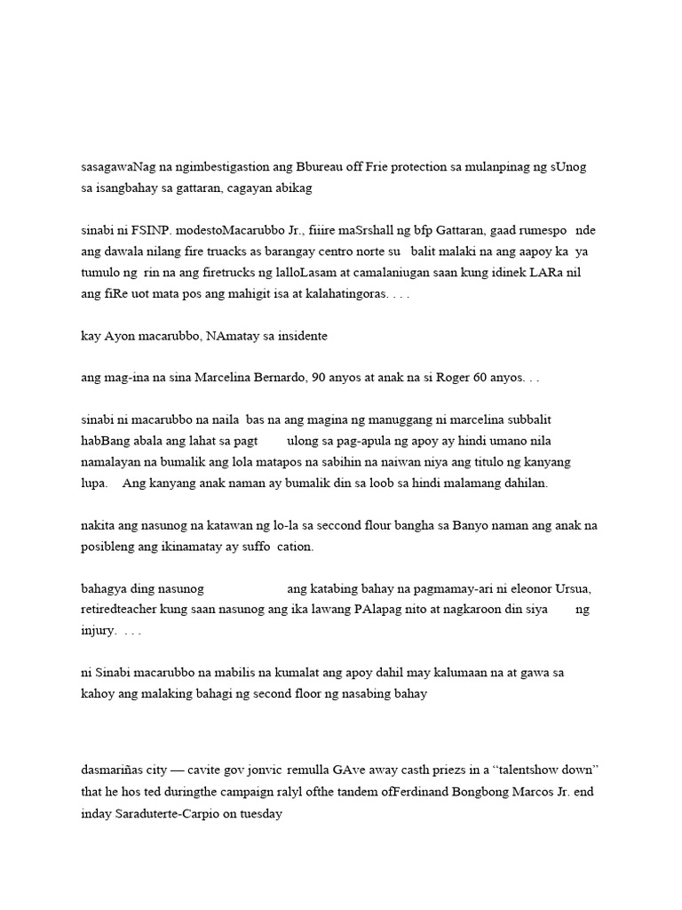 Copy Reading Activity | PDF