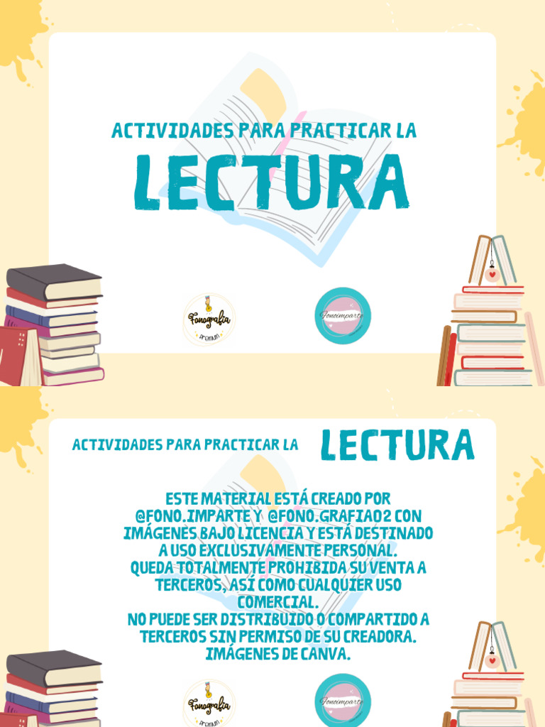 Actividades para Practicar Lectura | PDF