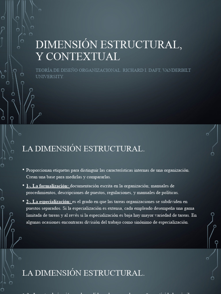 Dimensión Estructural, y Contextual | PDF
