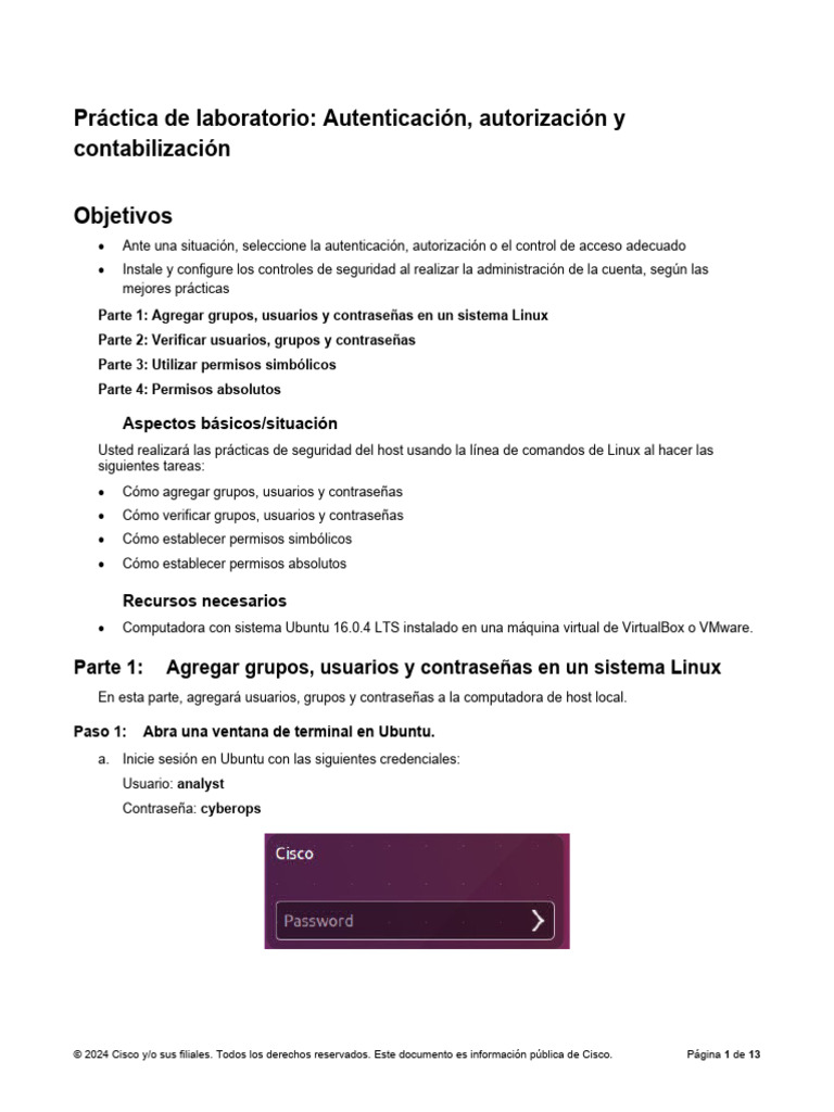 2.5.2.5 Lab - Authentication Authorization Accounting | PDF | Autenticación | Interfaz de línea ...