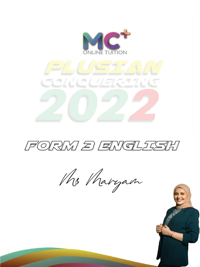 Form 3 Eng Ms Maryam 29.03.2022weekdays | PDF | Cooking