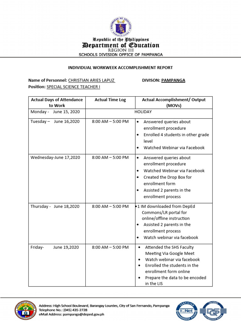Christian Aries Lapuz Accomplishment Week 3 | PDF