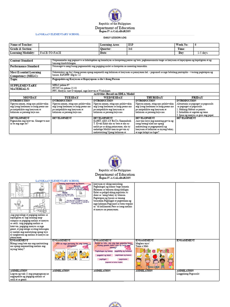 Q3 Week6 DLL Idea | PDF
